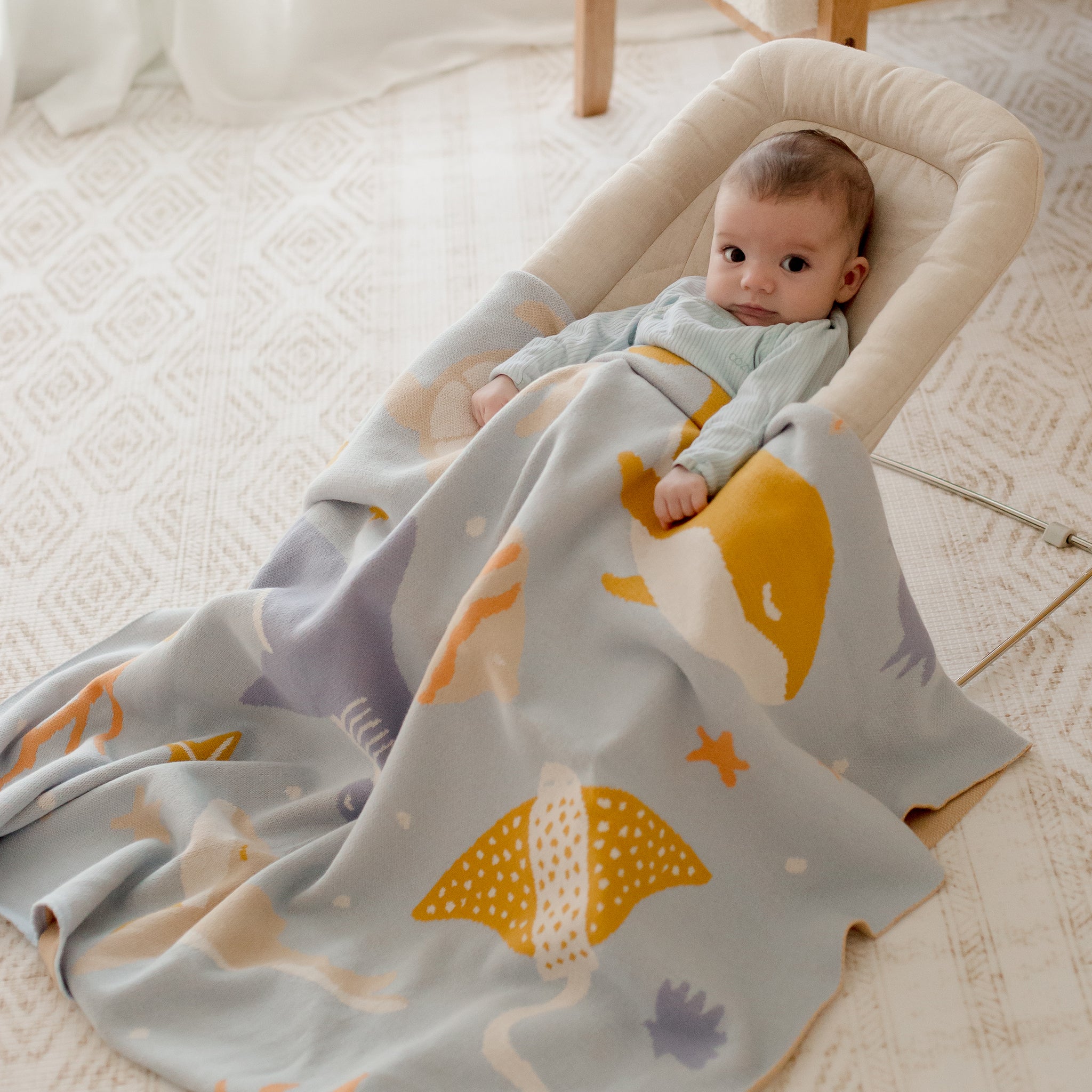 Ocean Creatures Blanket– Fox & Fallow