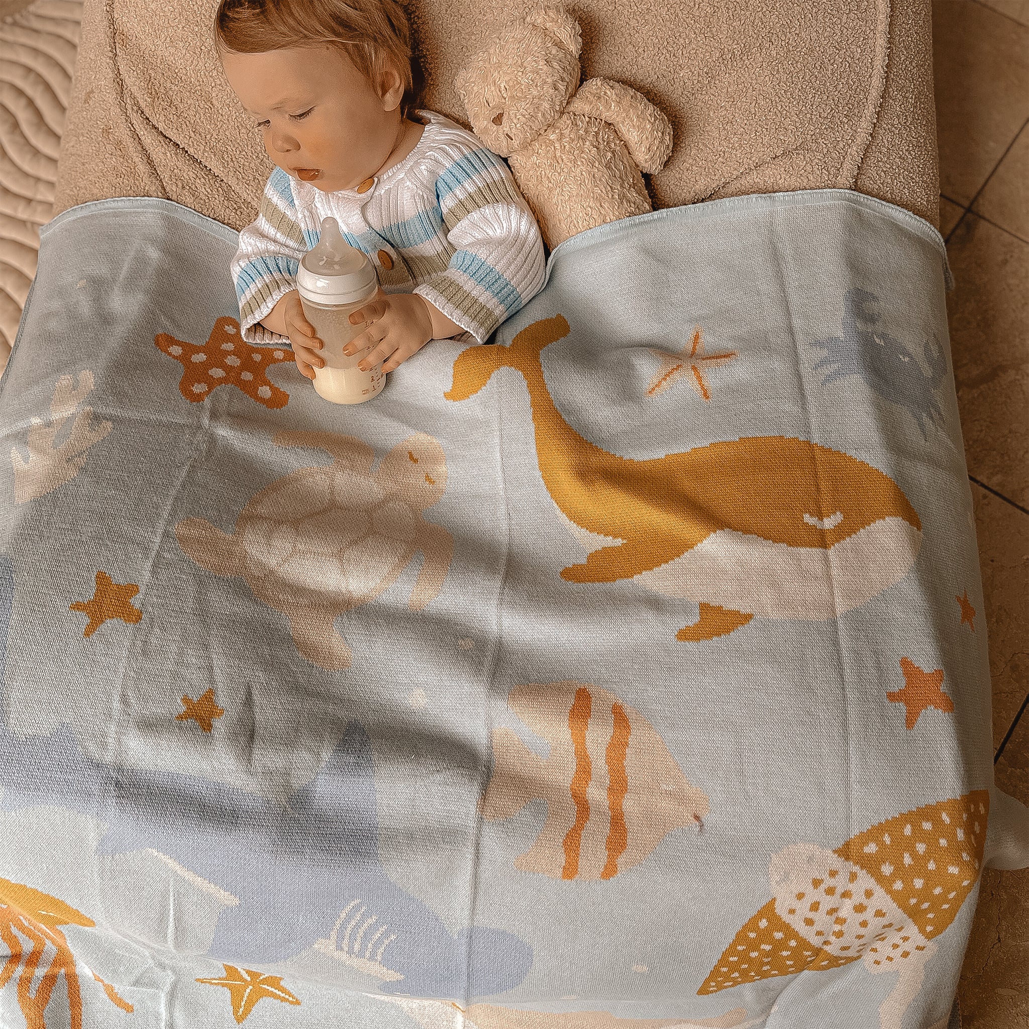 Ocean Creatures Blanket– Fox & Fallow