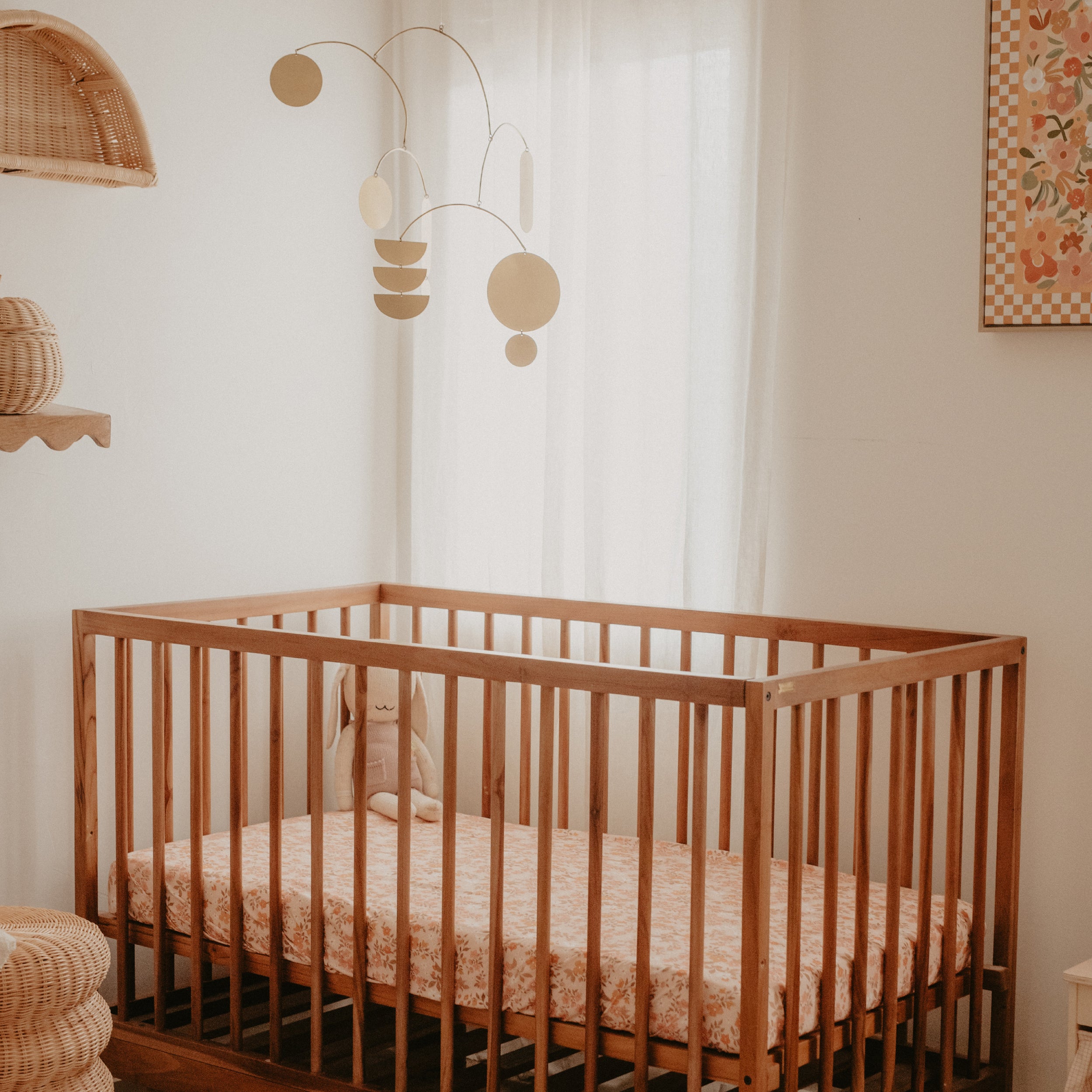 Sweet Pea Organic Fitted Cot Sheet– Fox & Fallow