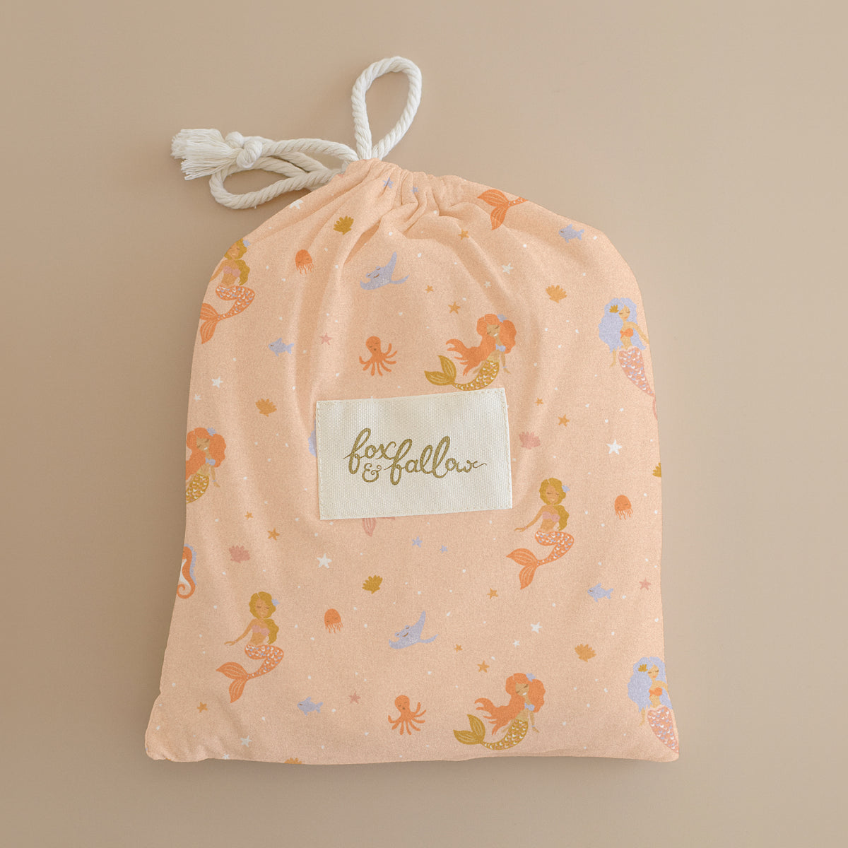 Mermaids Organic Fitted Cot Sheet– Fox & Fallow