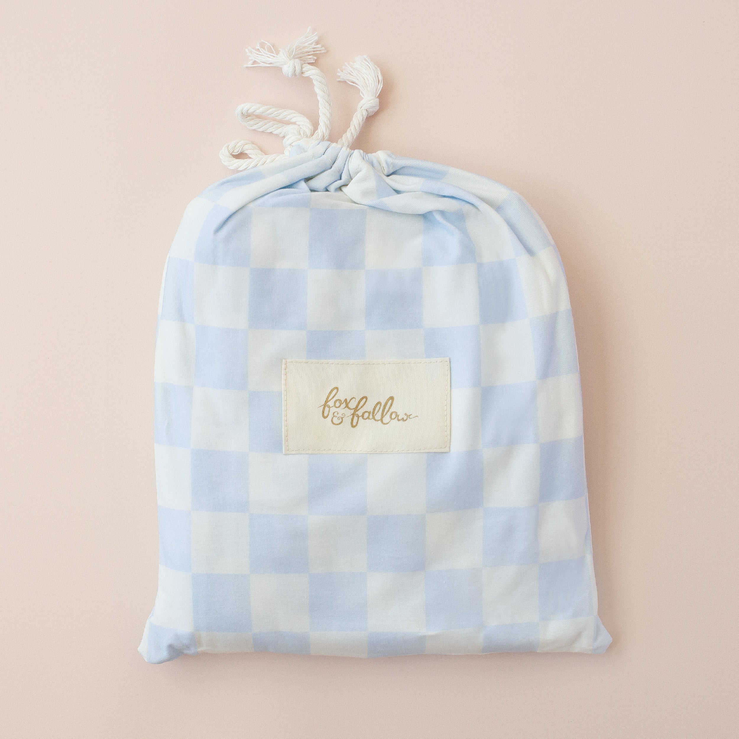 Powder Check Organic Fitted Cot Sheet – Fox & Fallow