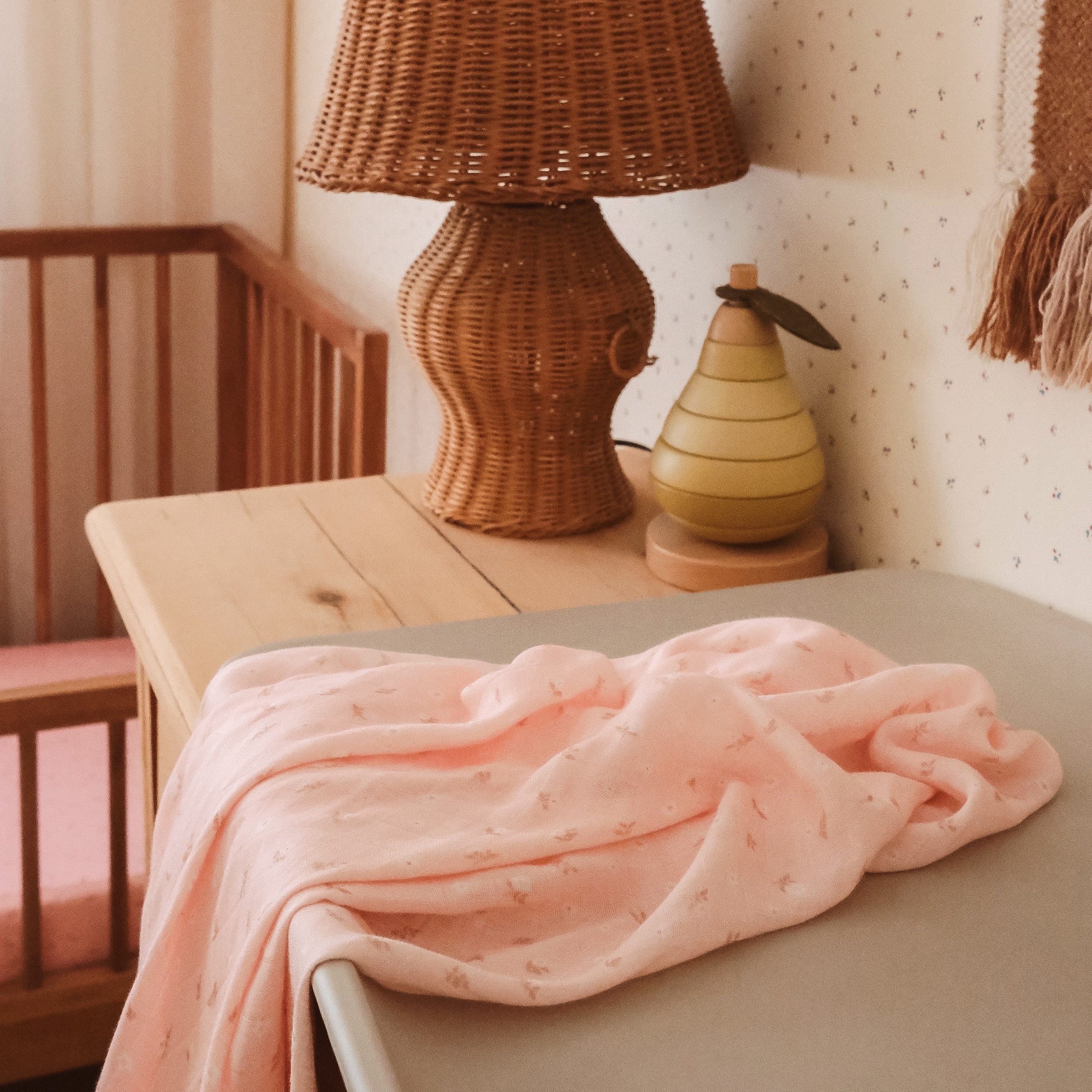 Dusty Roses Organic Fitted Cot Sheet– Fox & Fallow