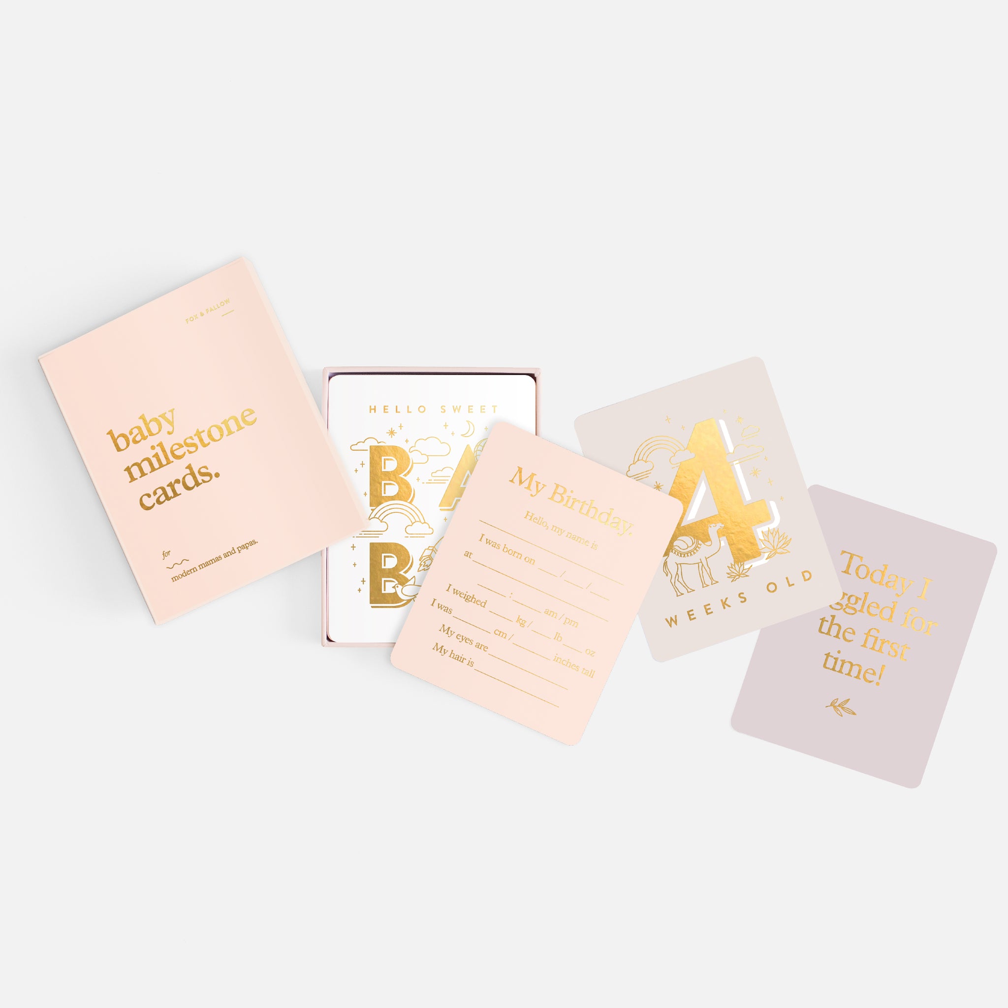 Baby Milestone Cards - Cream– Fox & Fallow