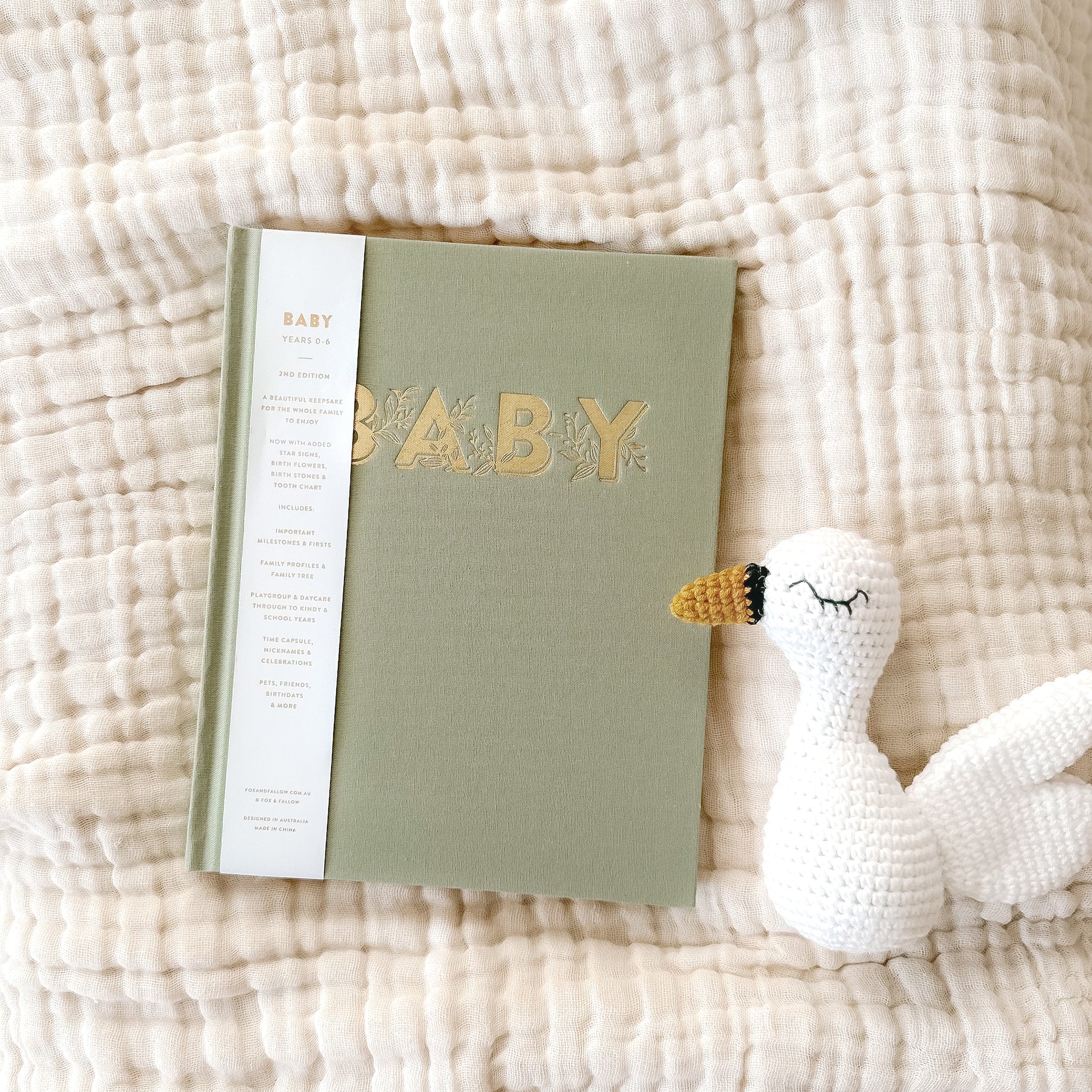 Mini Baby Book Sage– Fox & Fallow