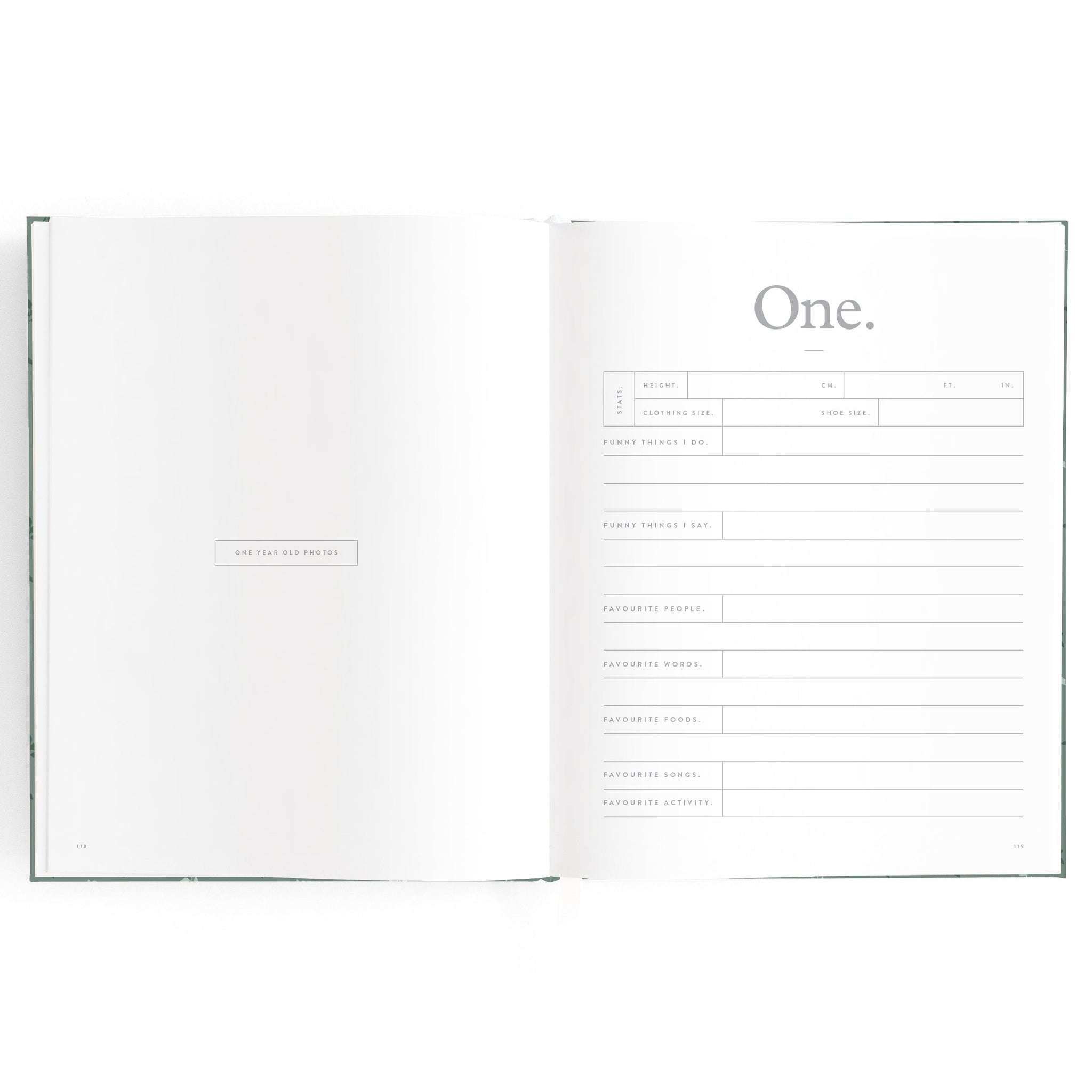 Baby Book Pine - Baby Journal Pine– Fox & Fallow