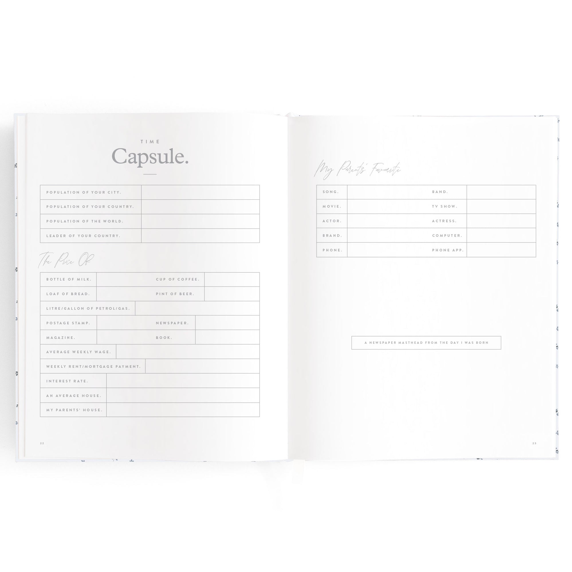 Baby Book Bluebell - Baby Journal Bluebell– Fox & Fallow