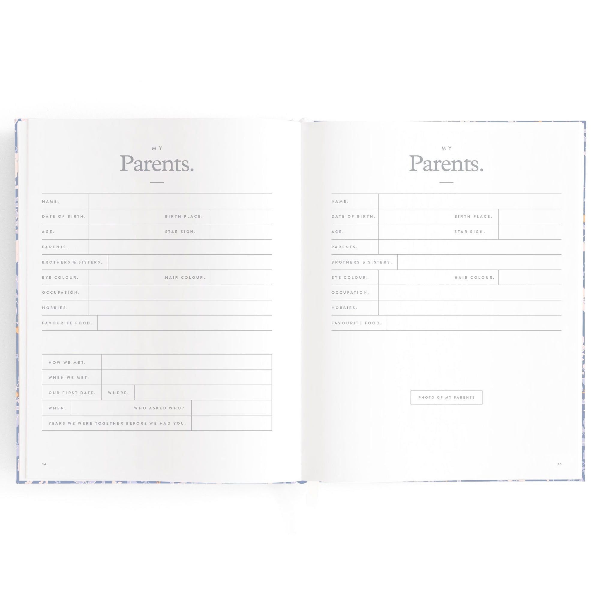 Baby Book Forest Friends Cornflower - Baby Journal Forest Friends ...