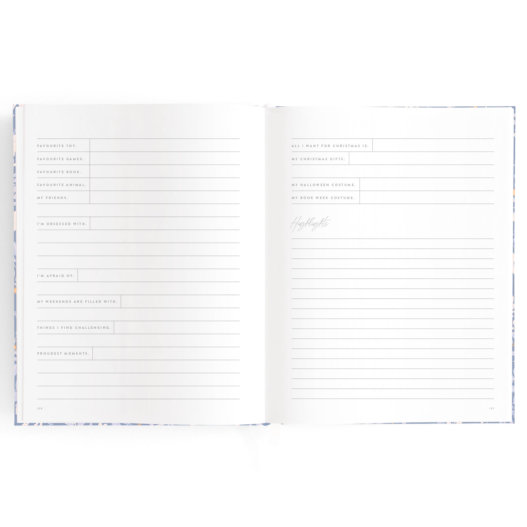 Baby Book Forest Friends Cornflower - Baby Journal Forest Friends ...