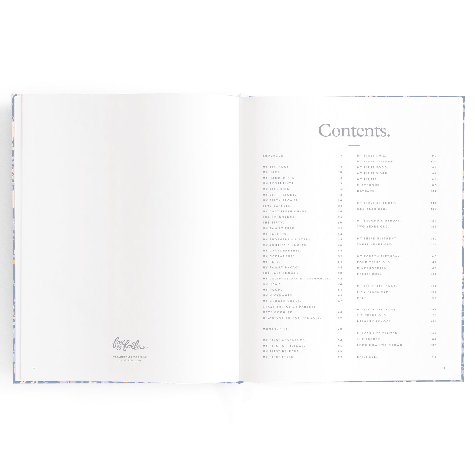 Baby Book Forest Friends Cornflower - Baby Journal Forest Friends ...