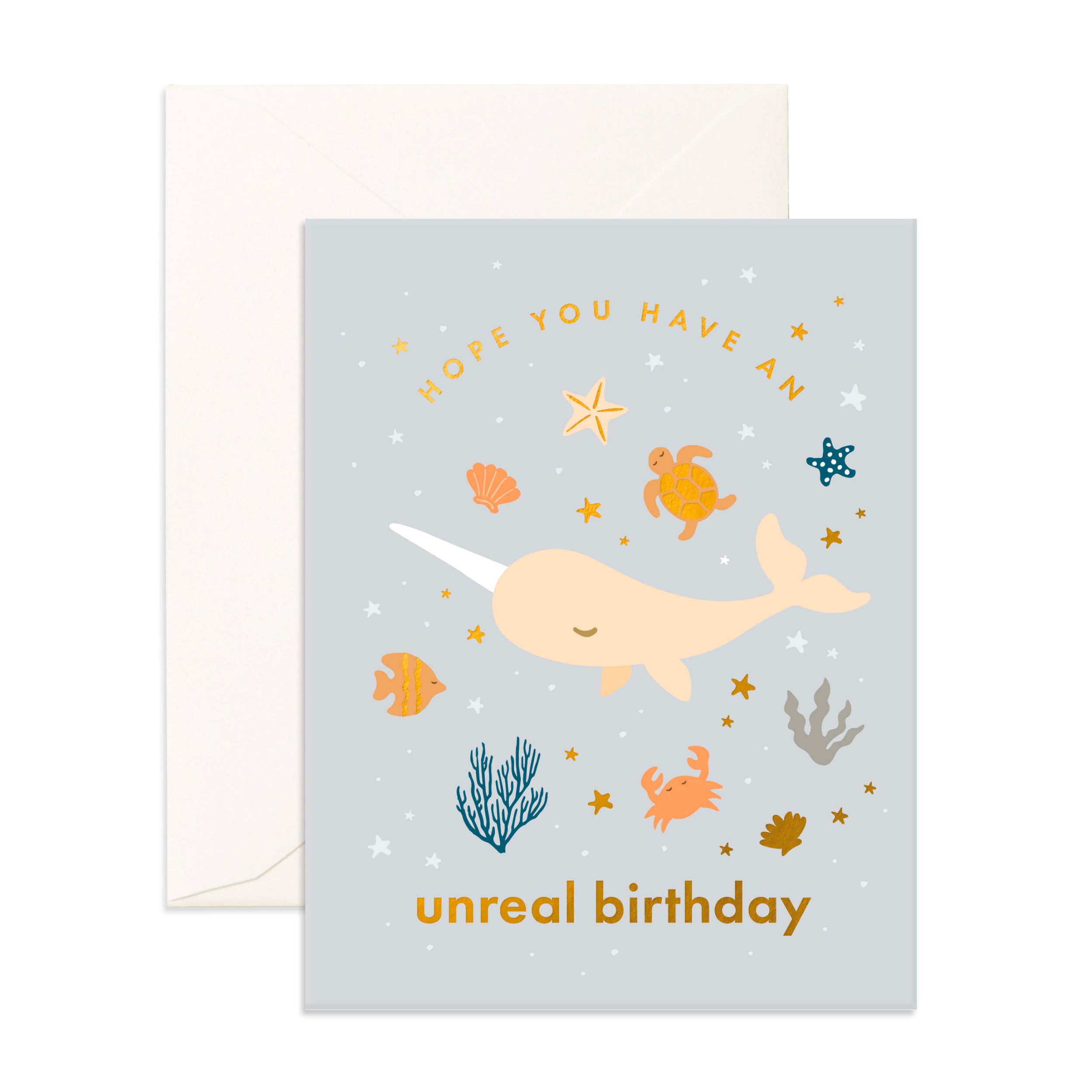Birthday Narwhal Greeting Card– Fox & Fallow