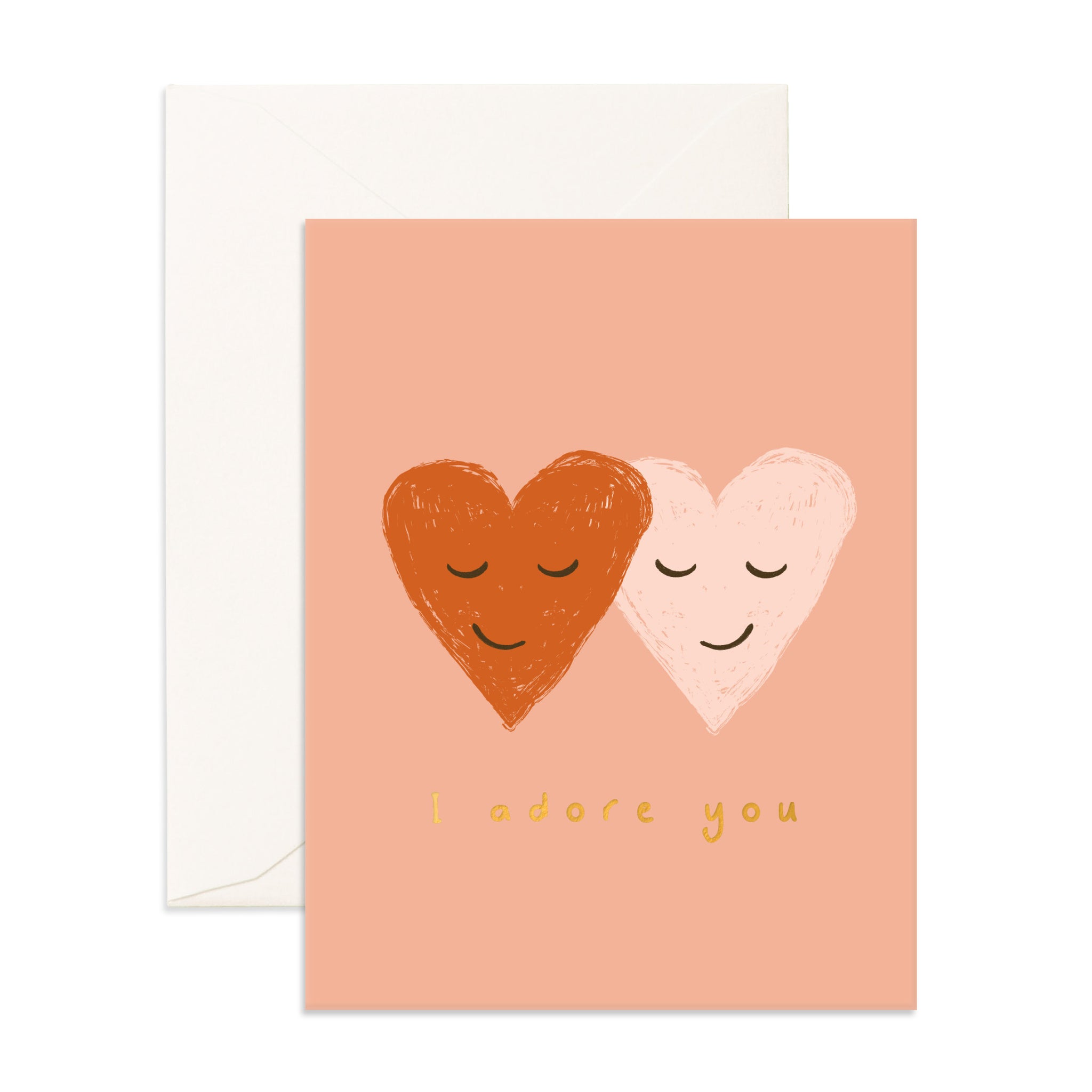 I Adore You Hearts Greeting Card– Fox & Fallow