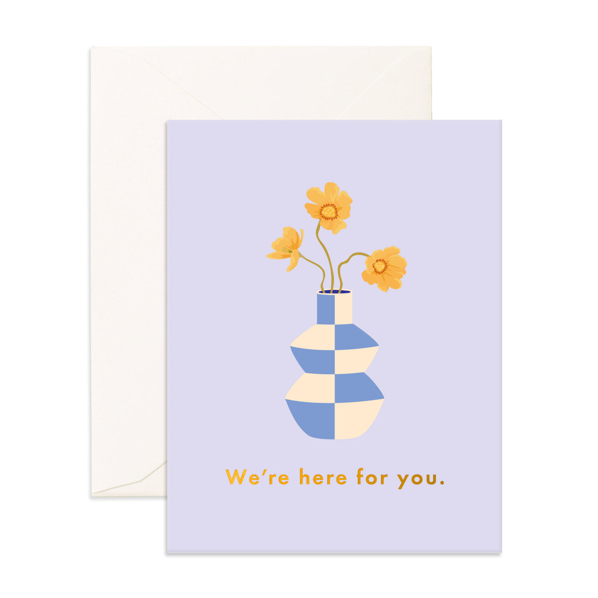 Here For You Aster Greeting Card– Fox & Fallow