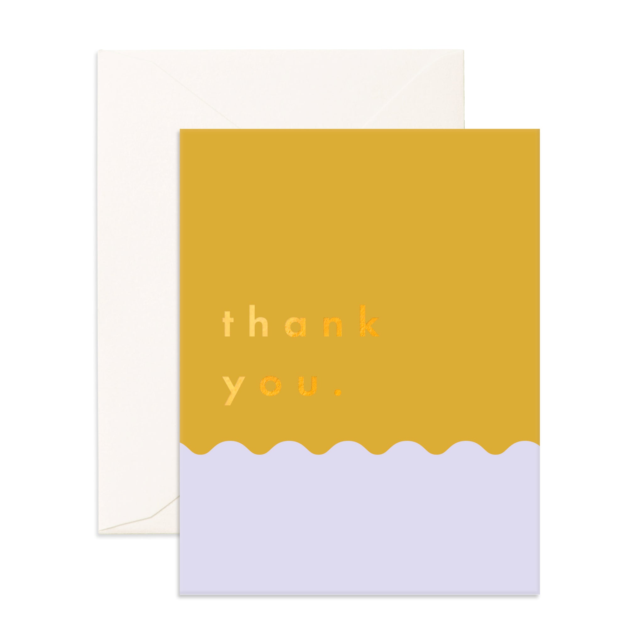 Thank You Mustard Ripple Greeting Card– Fox & Fallow