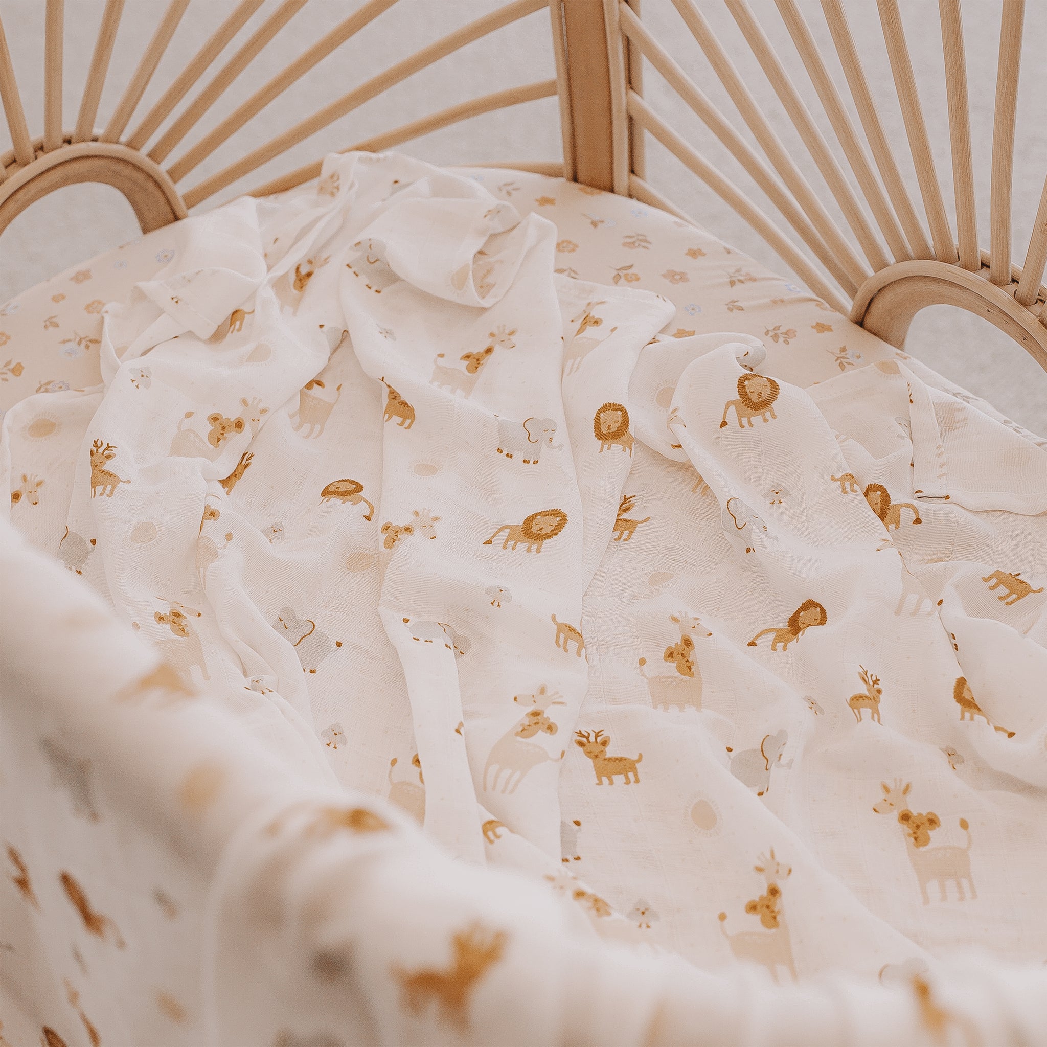 Welcome Party Organic Muslin Wrap Swaddle– Fox & Fallow