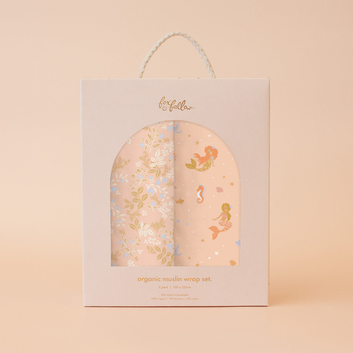 Wild Peony / Mermaids Organic Muslin Wrap Set– Fox & Fallow