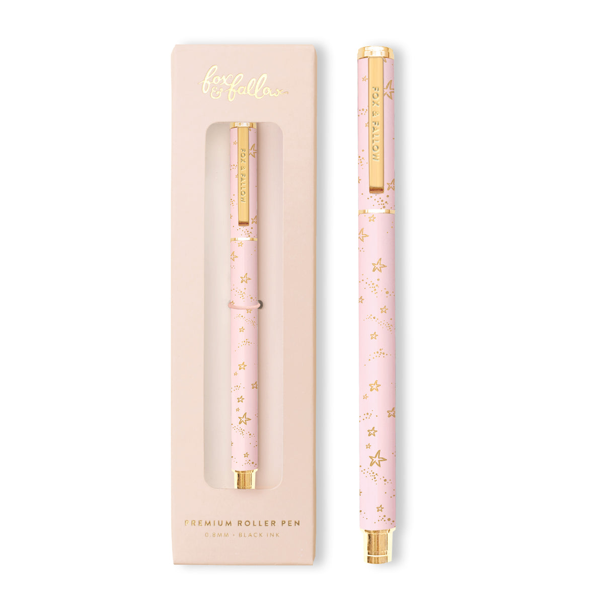 Pink Stardust Roller Pen– Fox & Fallow