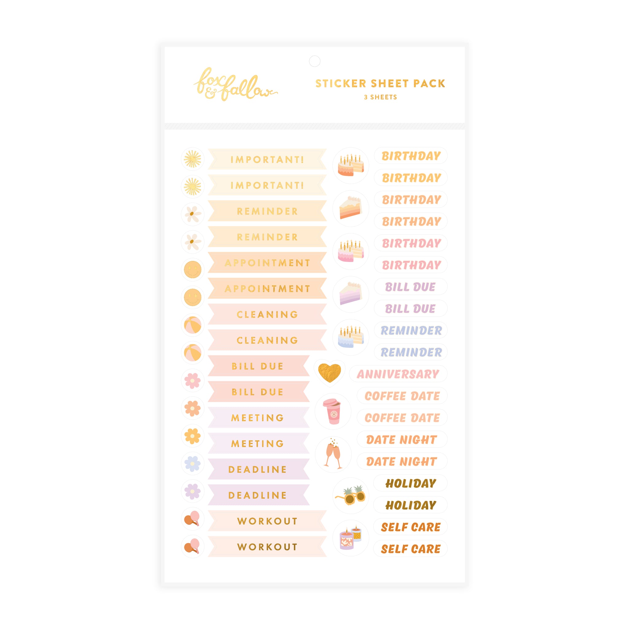 Planner Sticker Set– Fox & Fallow