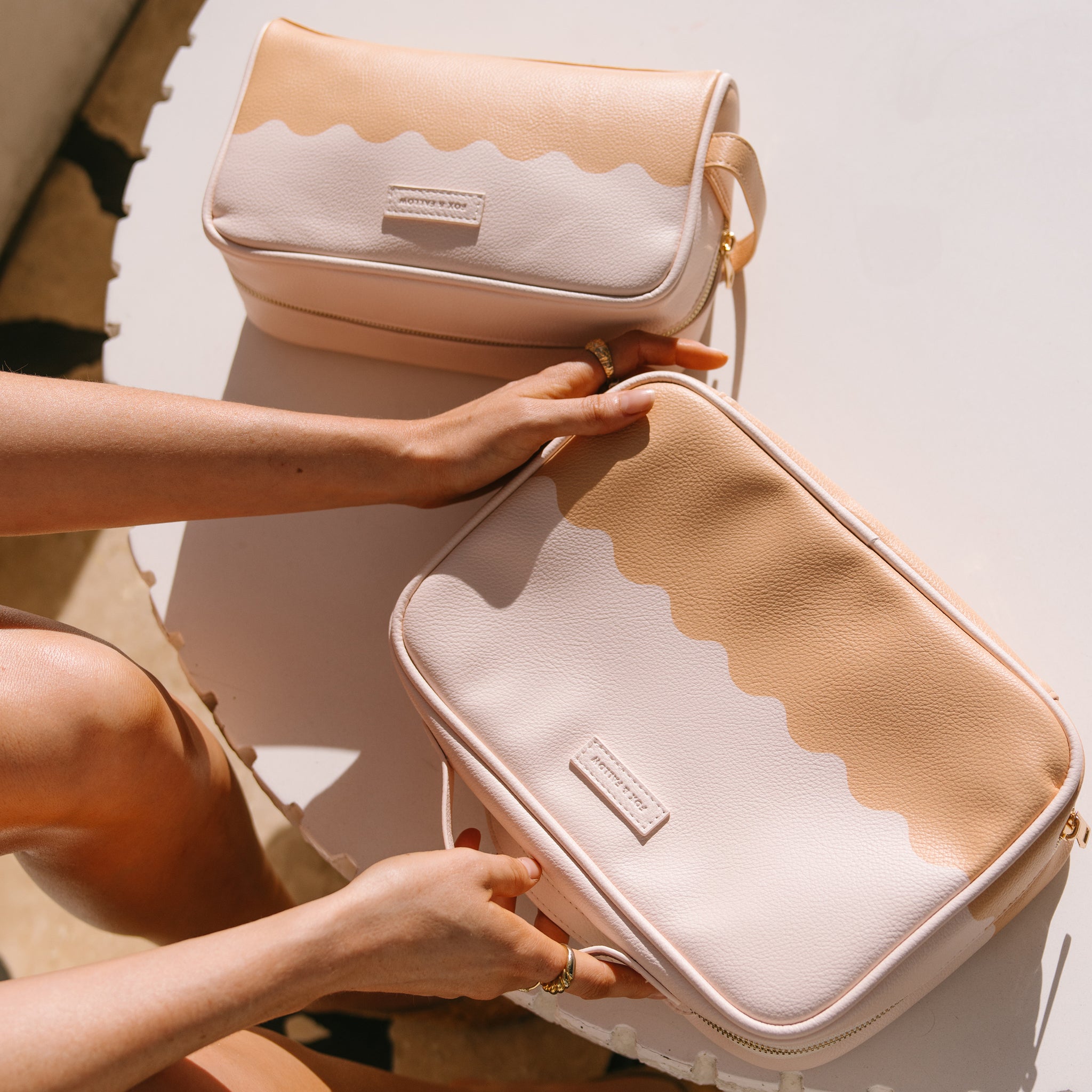 Caramel Ripple Wash Bag– Fox & Fallow