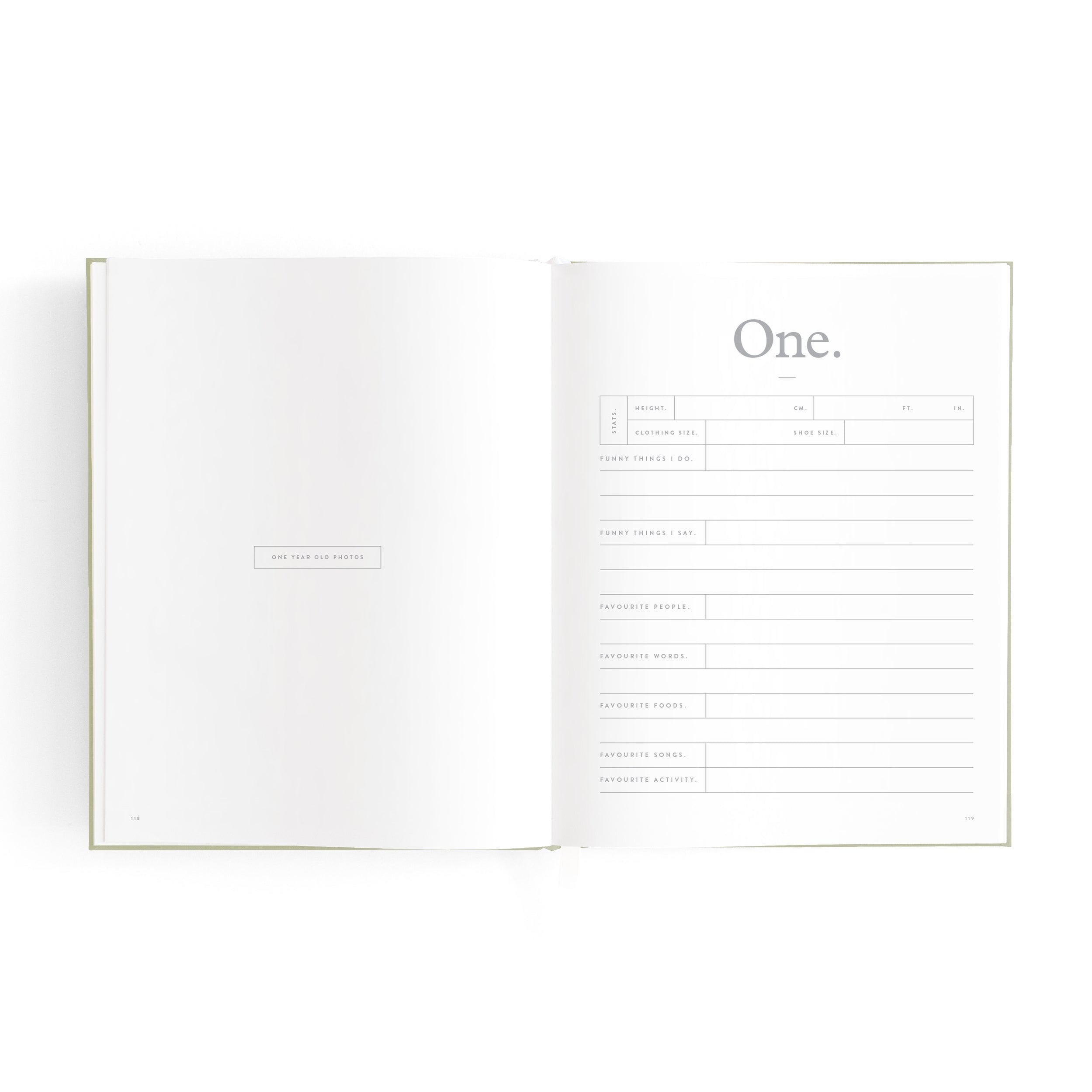 Mini Baby Book Sage– Fox & Fallow