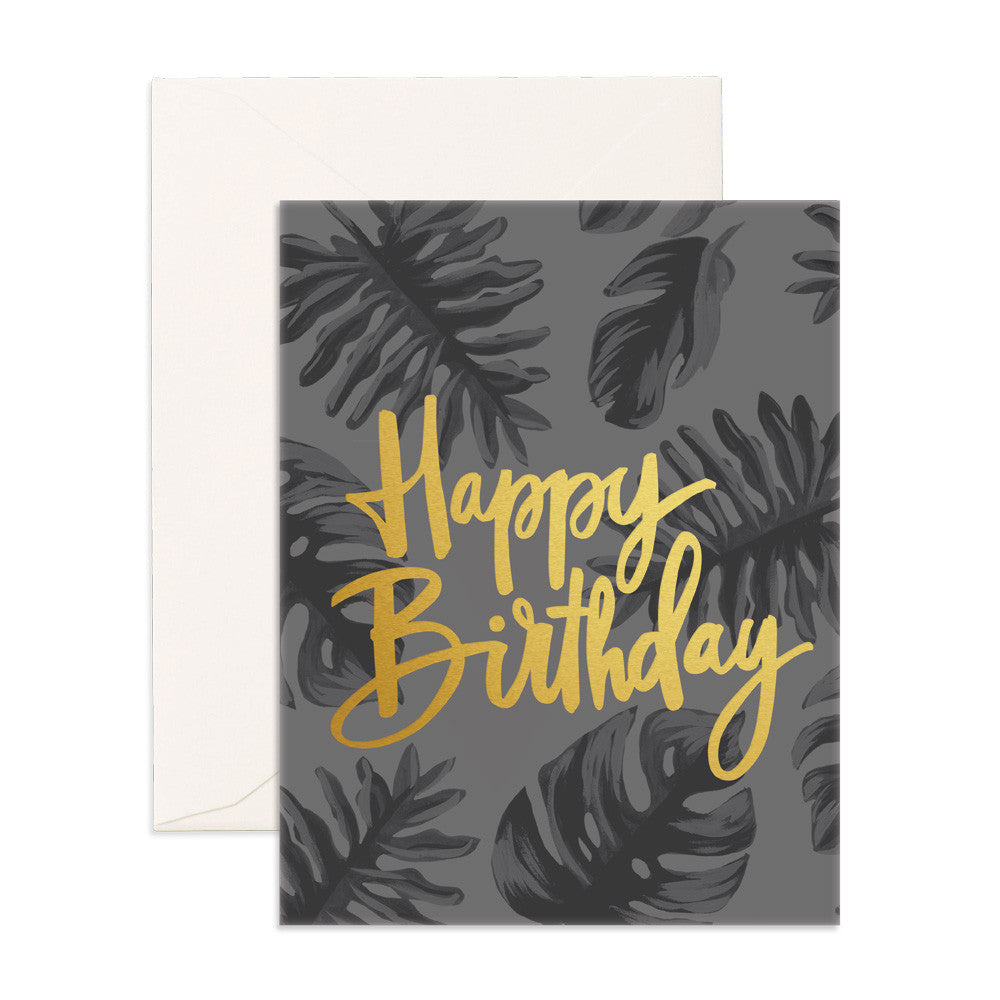Happy Birthday Gold Greeting Card– Fox & Fallow
