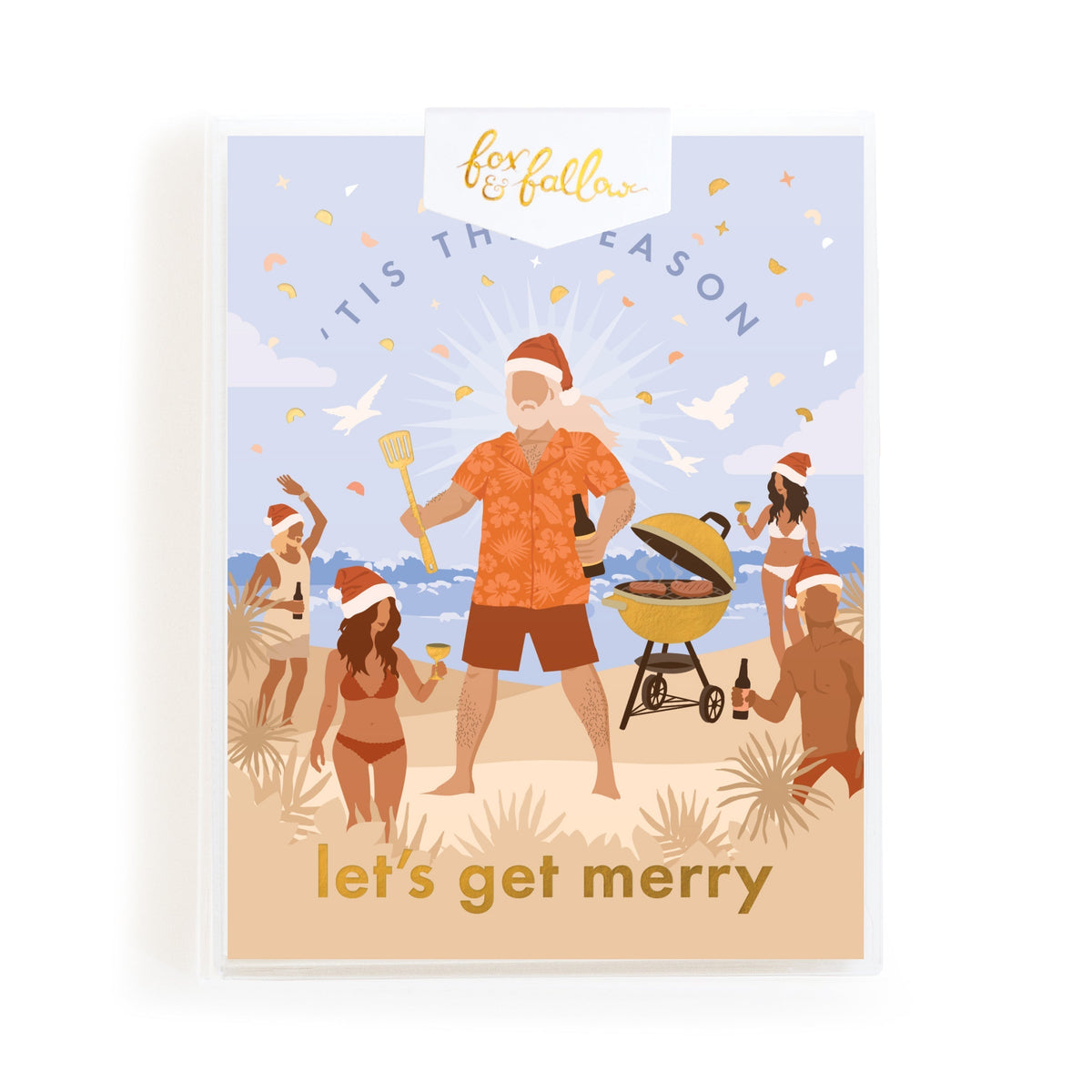 Let's Get Merry Beach Greeting Card Boxed Set– Fox & Fallow