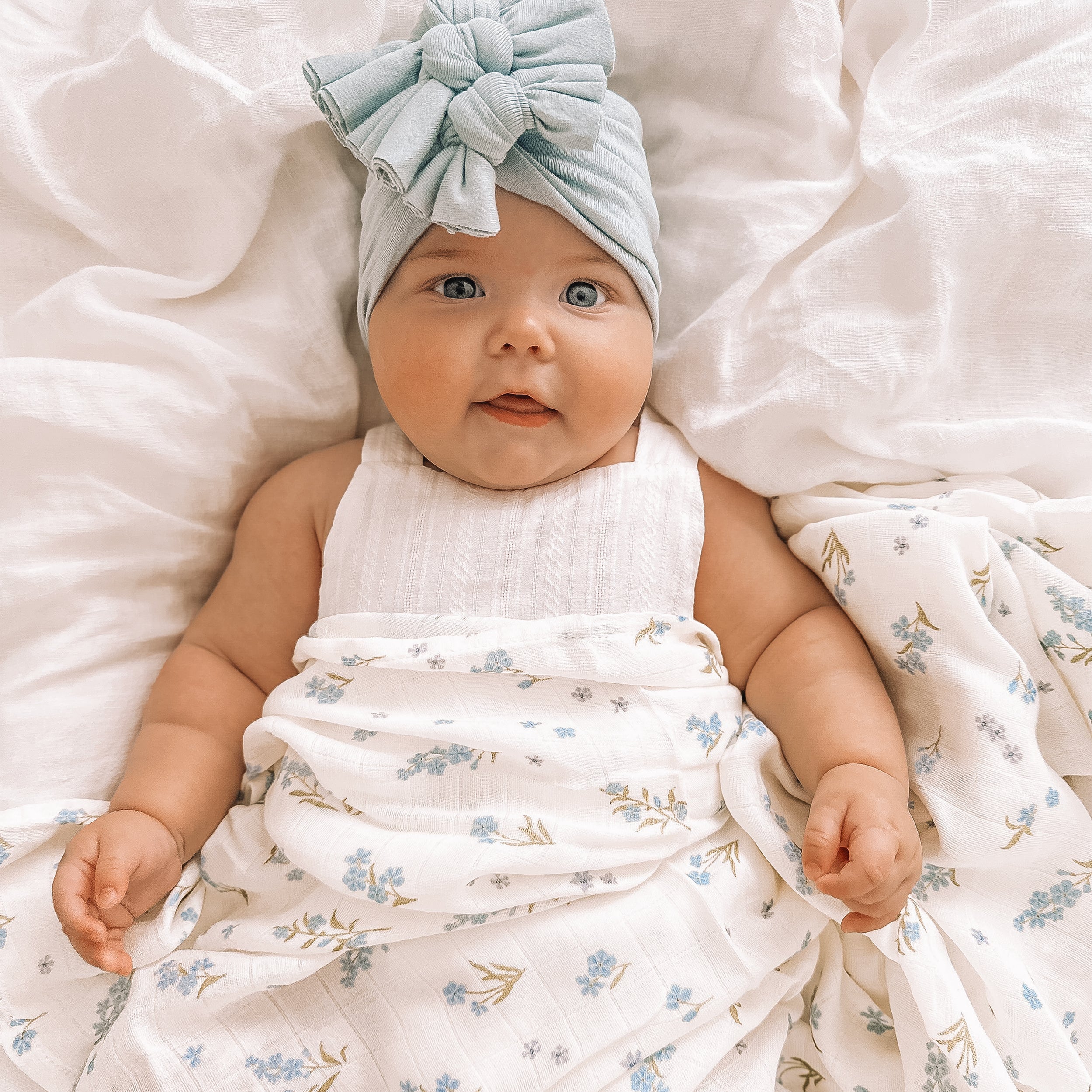 Forget-Me-Not Organic Muslin Wrap Swaddle - PRE-ORDER (ARRIVING LATE-A ...