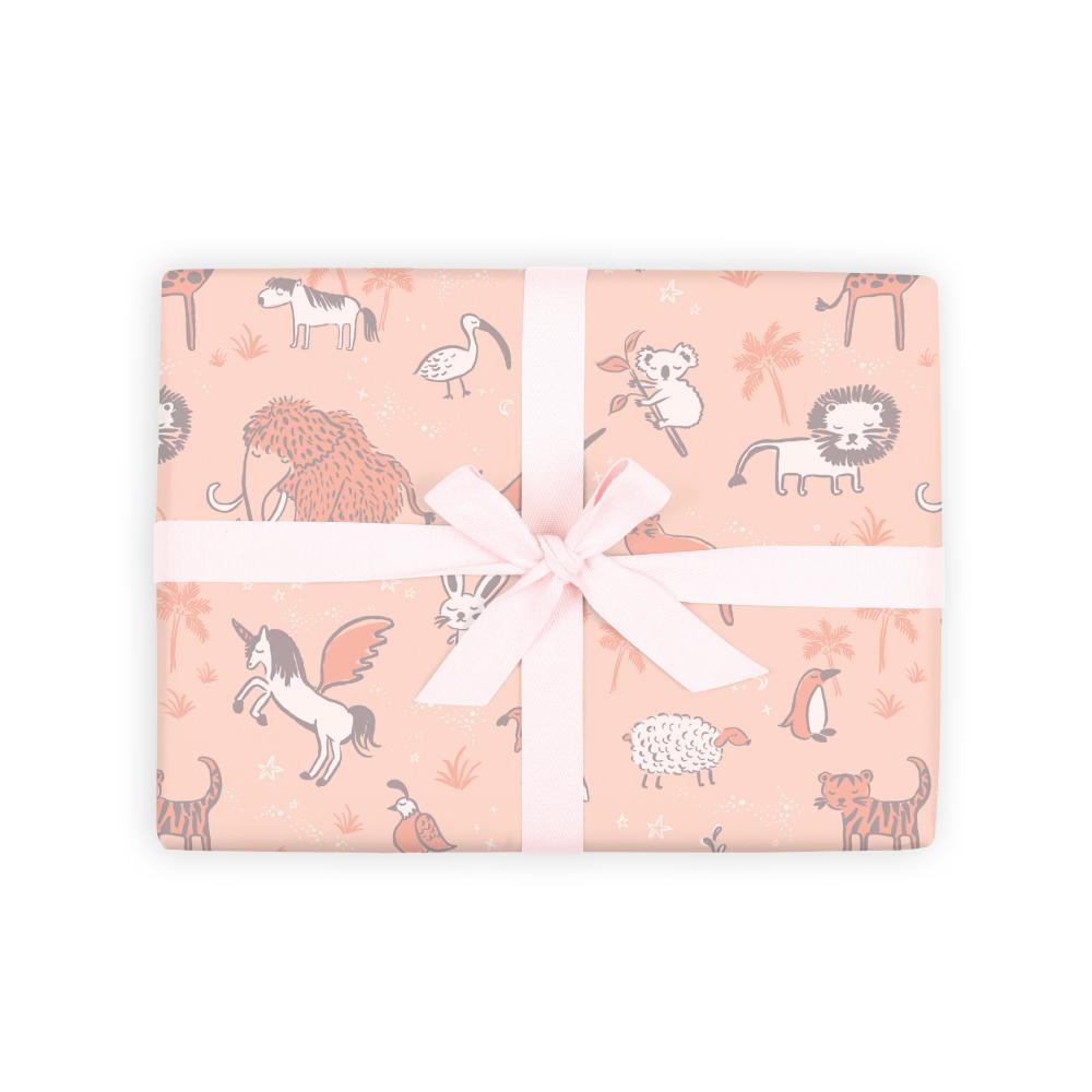 Baby Animals Gift Wrap Flat Sheet - 12 Sheet Pack – Fox & Fallow